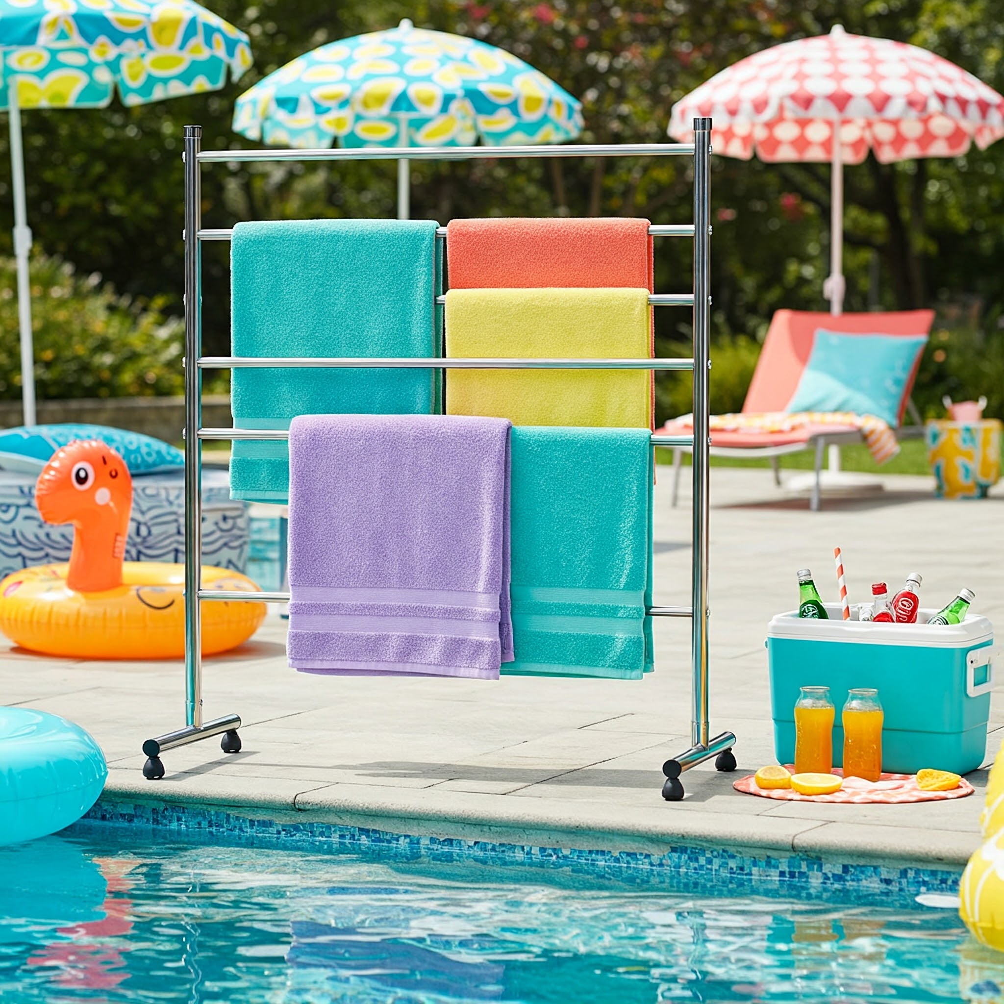Best Freestanding Towel Rack Designs for Your Backyard Pool Area - Panahh